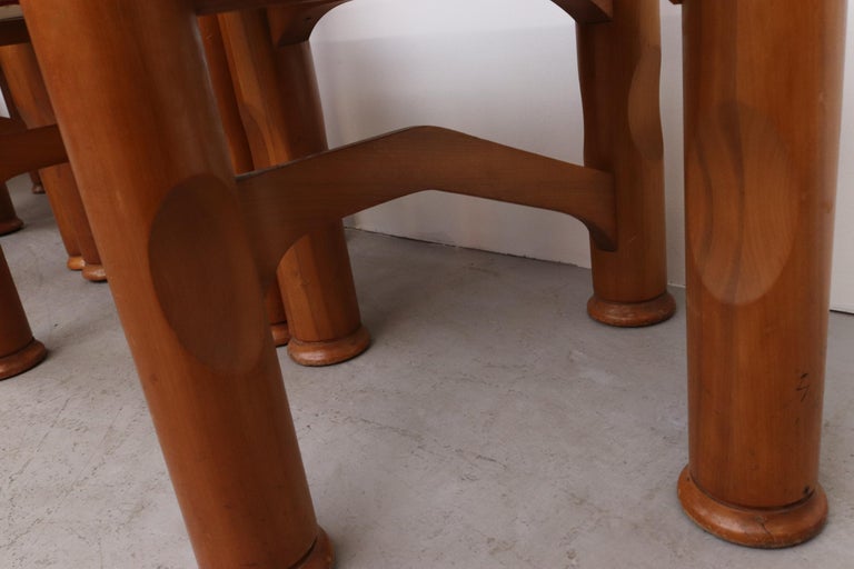 Mid Century Bespoke Italian Carved Wood Card Table Set For Sale at 1stDibs