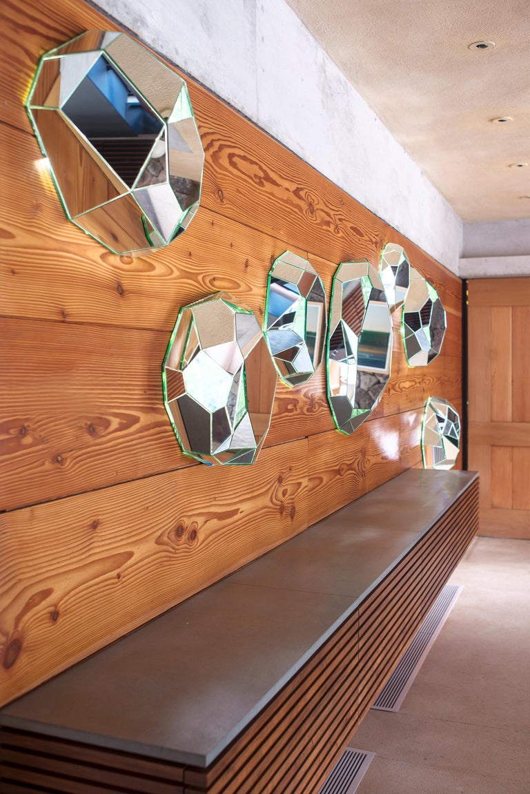 Kriptomights Mirror Glass Faceted Lighting Wall Installation For Sale ...