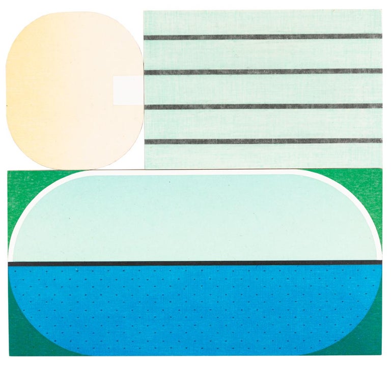 Kristen Martincic - "Pool Ground and Yellow" is an oil ink print on ...