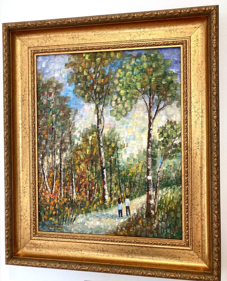 Kristina Nemethy - "A Walk Along the Woods" Impressionistic Oil on ...
