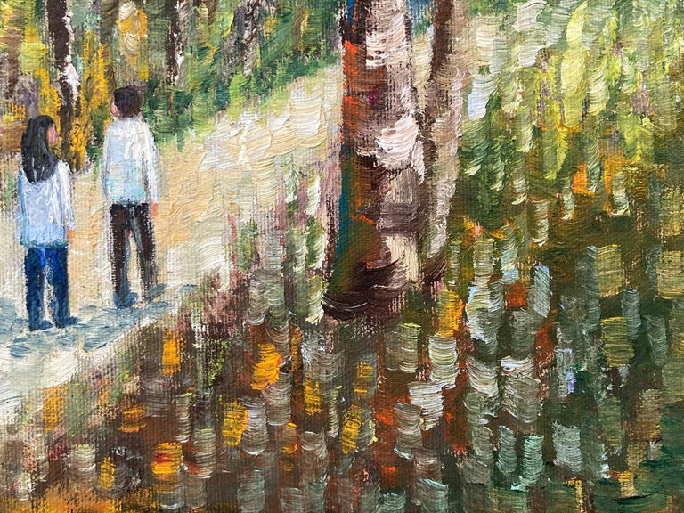 Kristina Nemethy - "A Walk Along the Woods" Impressionistic Oil on ...