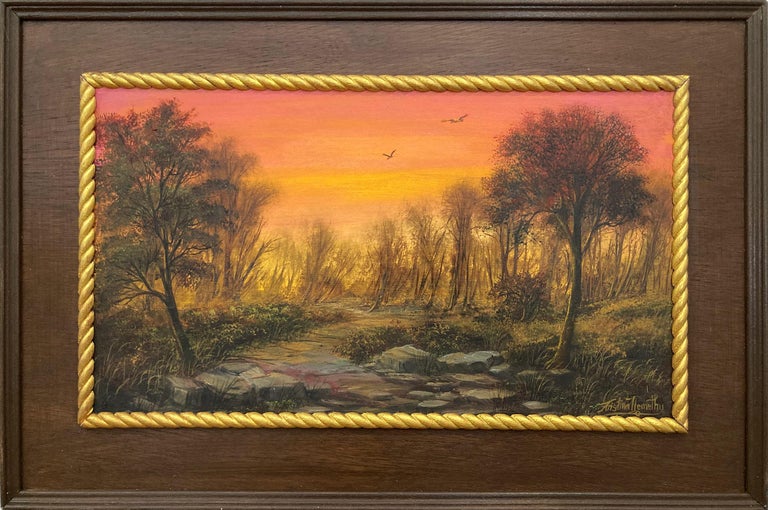 Kristina Nemethy - Peinture à l'huile sur panneau «ath Way in the Woods ...