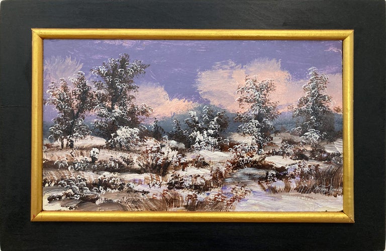 Kristina Nemethy - "Winter on Hill Top" American Snow Scene Oil ...