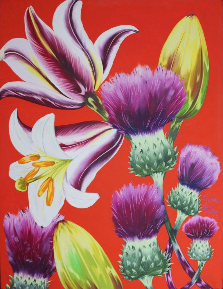 Kristine Luize Avotina - Flowers. 2017. Canvas, acrylic. 130x100 cm For ...