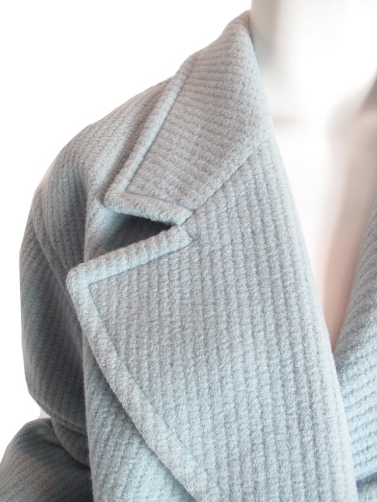 Krizia oversized mint wool coat at 1stDibs