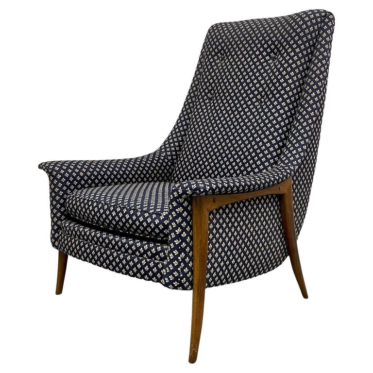 Kroehler Avant Navy Blue Sculptural Lounge Chair at 1stDibs | kroehler ...