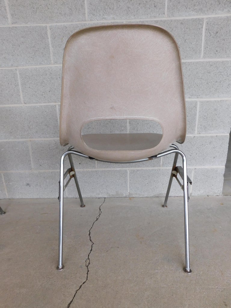 Krueger Metal Products Taupe Color Fiberglass Chairs Set of 12 For Sale ...