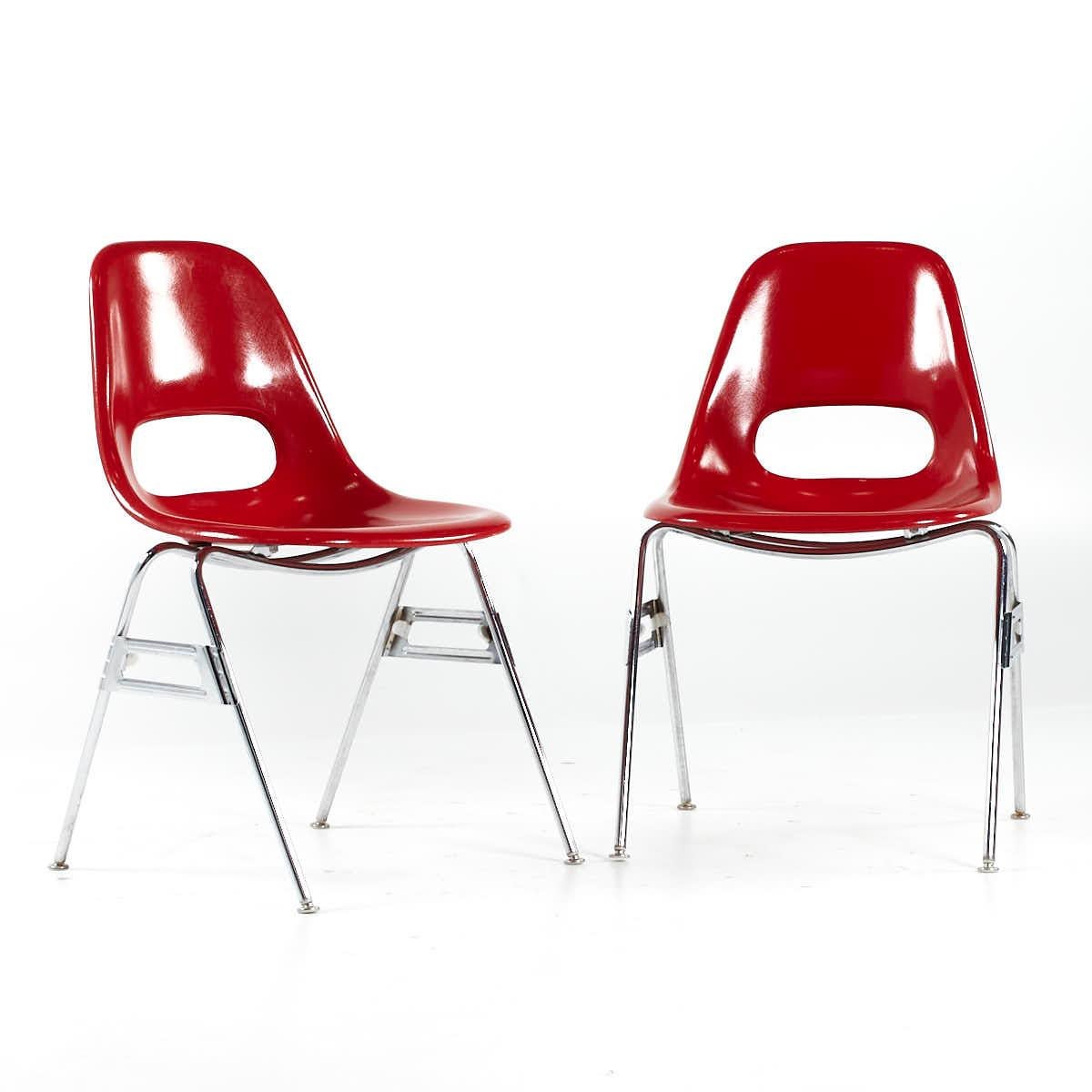 Krueger Mid Century Fiberglass Stacking Chairs – Set of 8 For Sale at ...