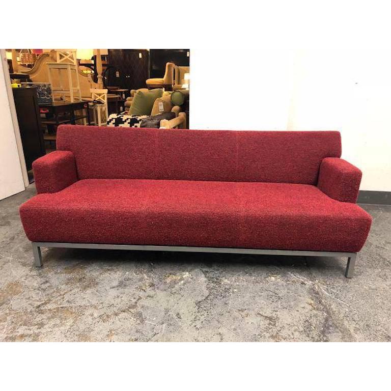 Krug Ruby Red Boucle Sofa at 1stDibs