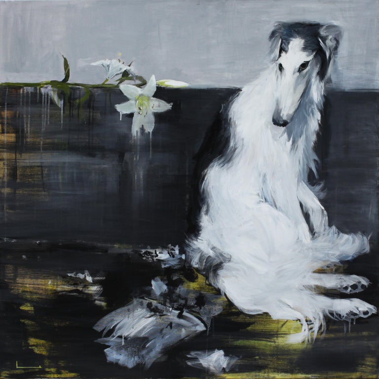 Ksenia Logvinenko - Fun - Painting Yellow Pink Lila Blue White Brown ...