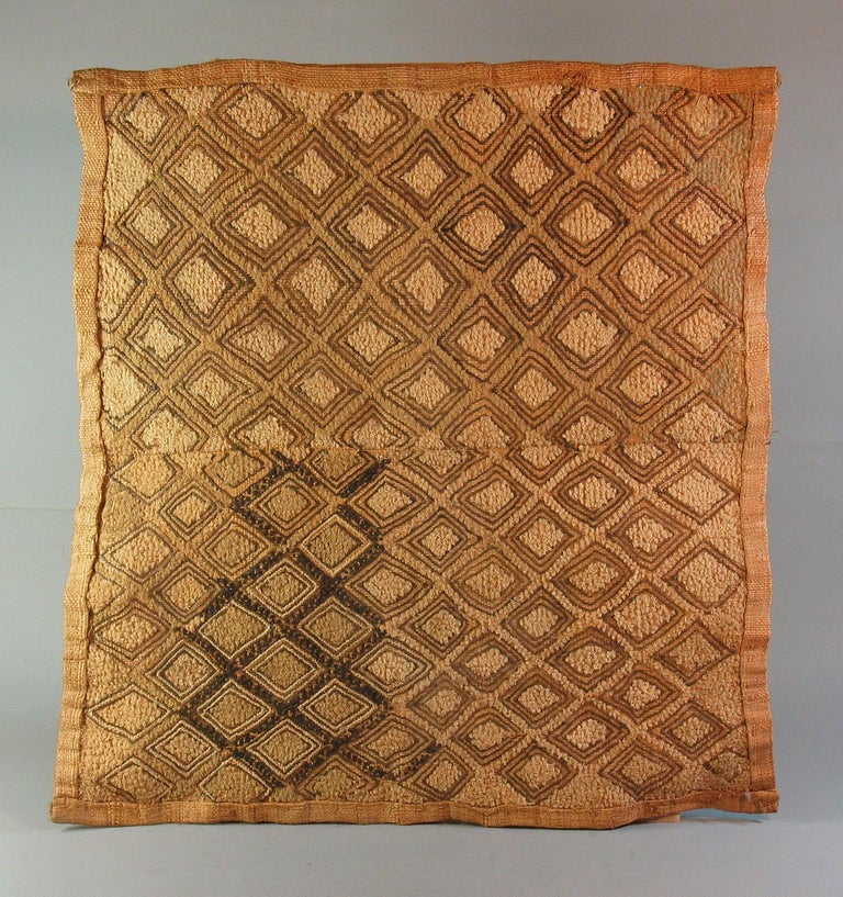 Kuba Ceremonial Raffia Textile Panel with a Hat from Lesotho Tribal Art ...