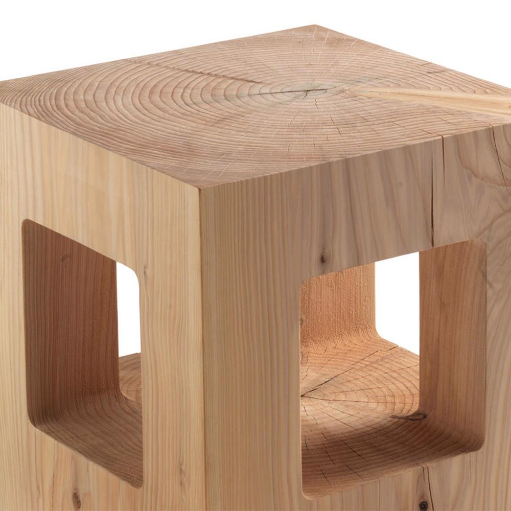 Kube Cedar Stool at 1stDibs