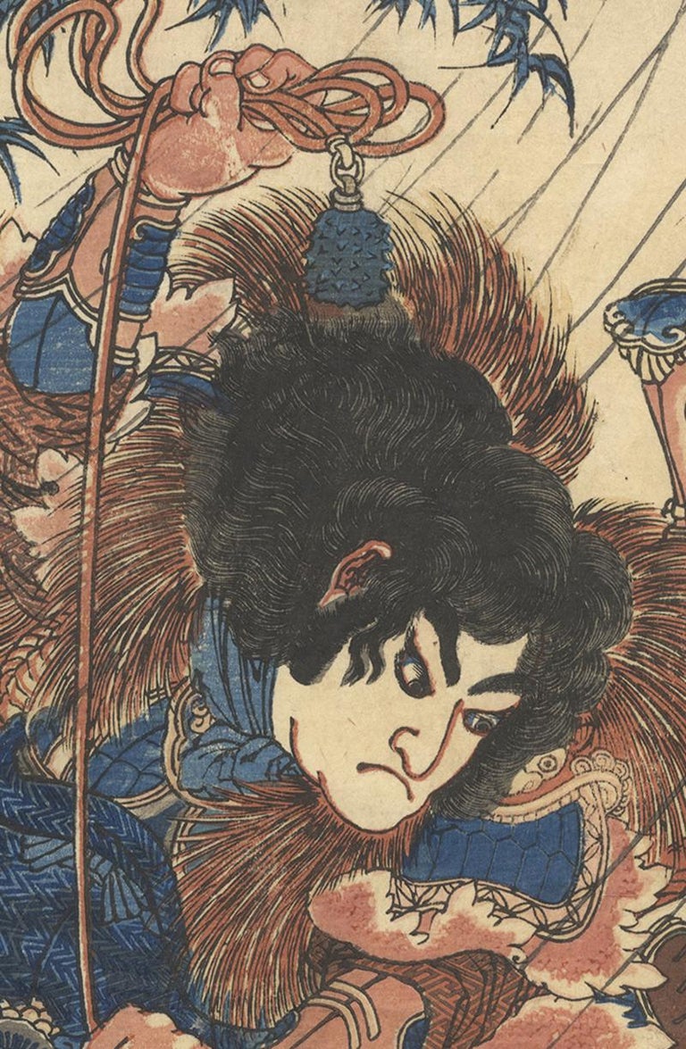 Kuniyoshi Utagawa, Hero, Water Margin, Suikoden, Japanese Woodblock ...