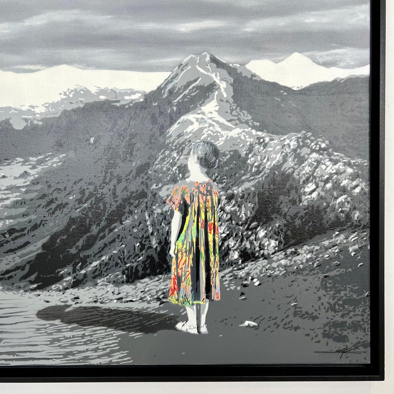 Kurar - Spray paint stencil canvas by French street artist Kurar ...