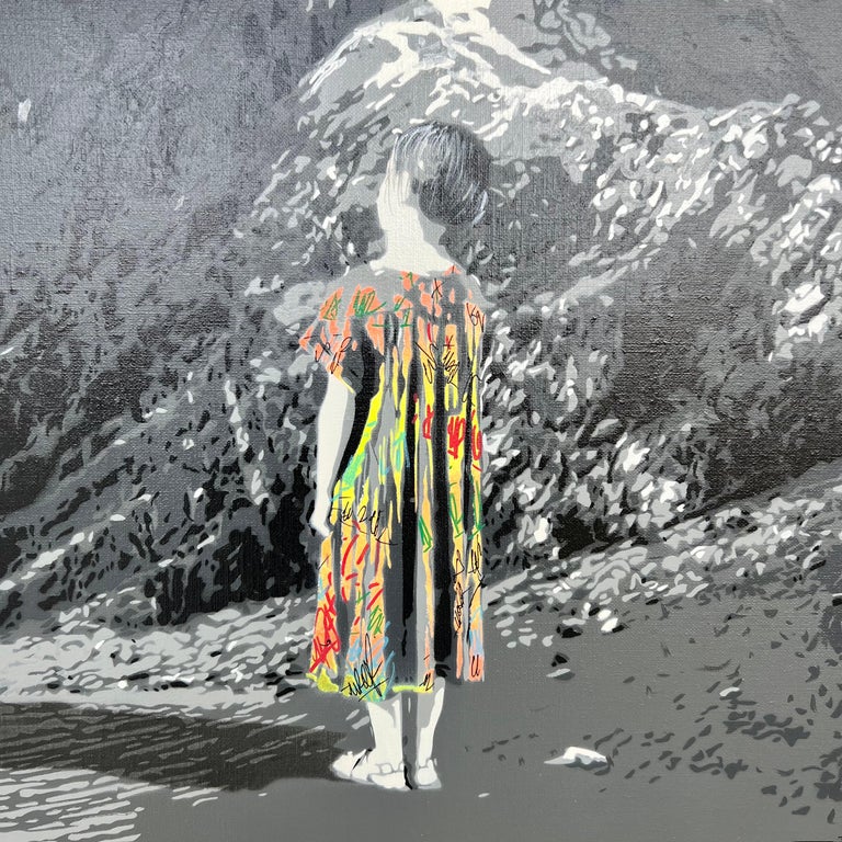 Kurar - Spray paint stencil canvas by French street artist Kurar ...