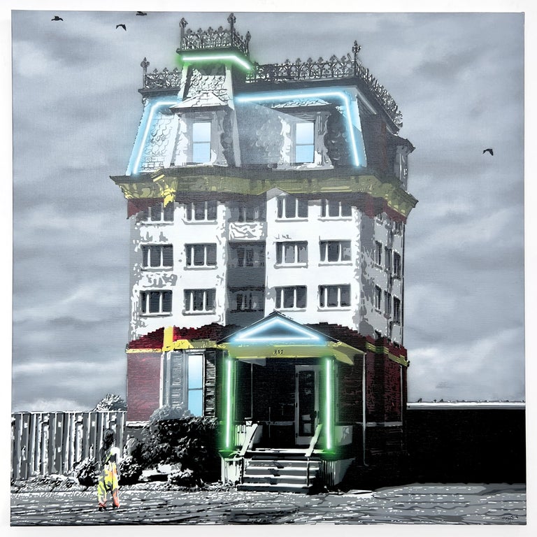 Kurar - Spray paint stencil canvas by French street artist Kurar ...