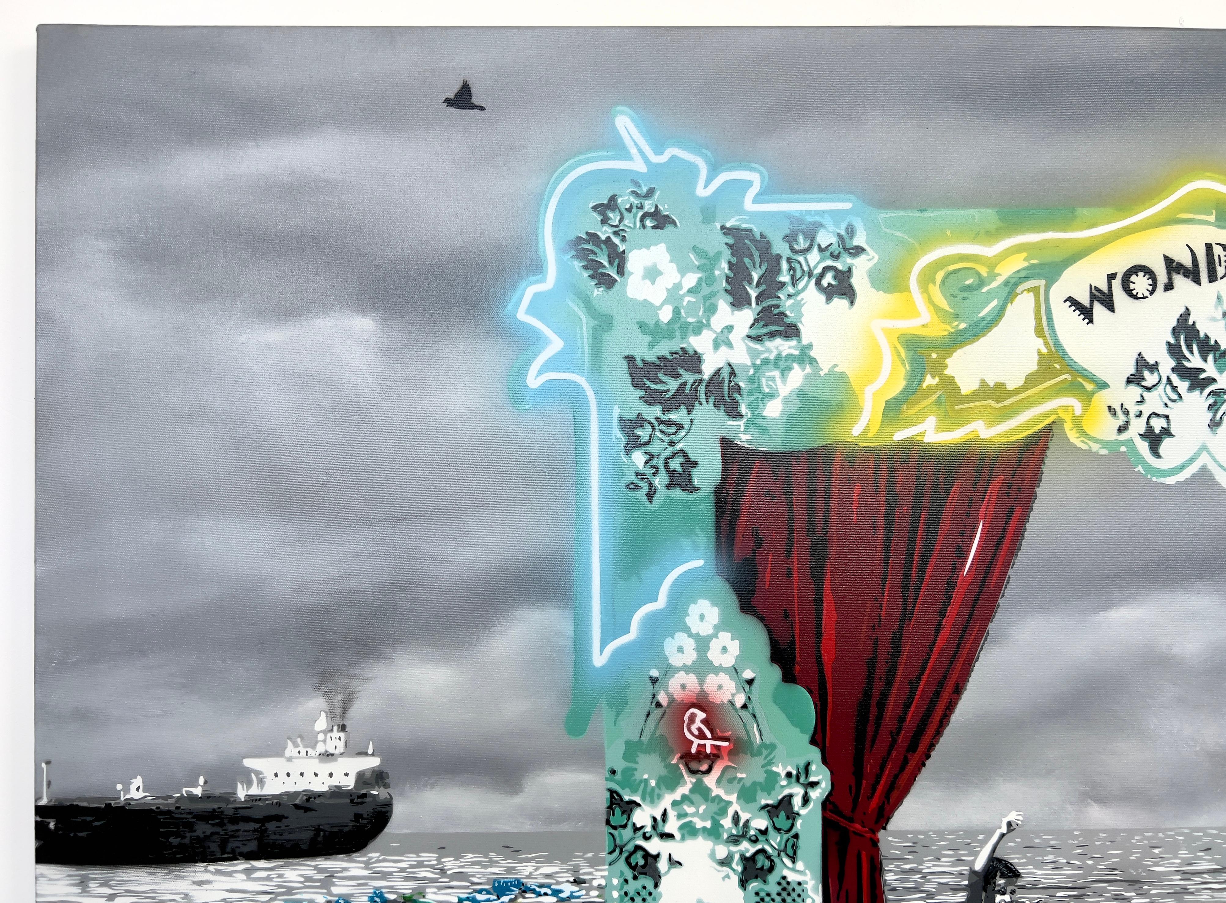 Kurar - Street Art stencil painting by French artist Kurar: Wonderland ...