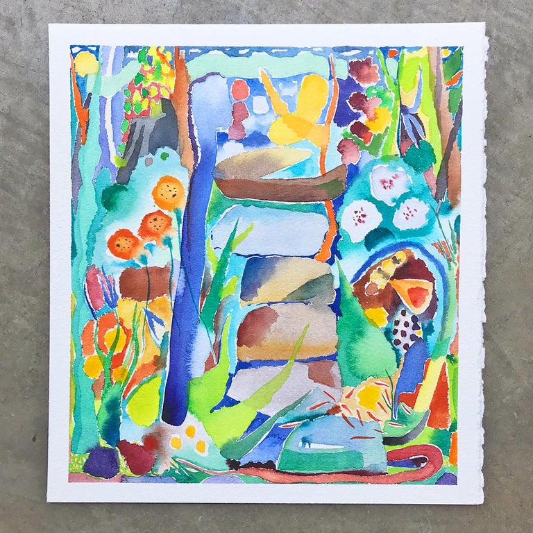 Kurt Herrmann - "Buzz Tripper" Watercolor Painting -bold, abstract ...