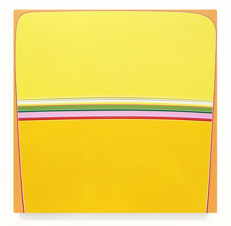 Kurt Herrmann - "Gold Rush" Painting - Hard edge, color bomb, bold ...