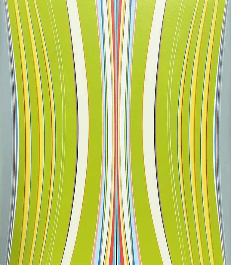 Kurt Herrmann - "Praying Mantis" Painting - Hard edge, color bomb, bold ...