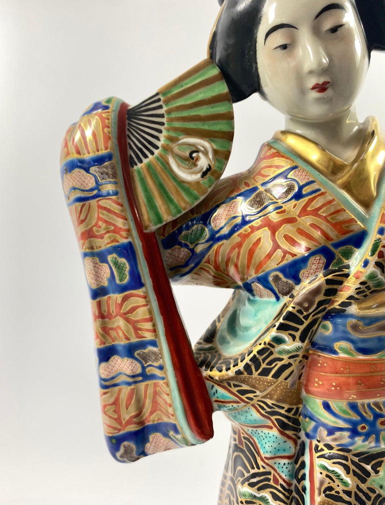 Kutani Porcelain Bijin, Japan, c. 1890, Meiji Period at 1stDibs