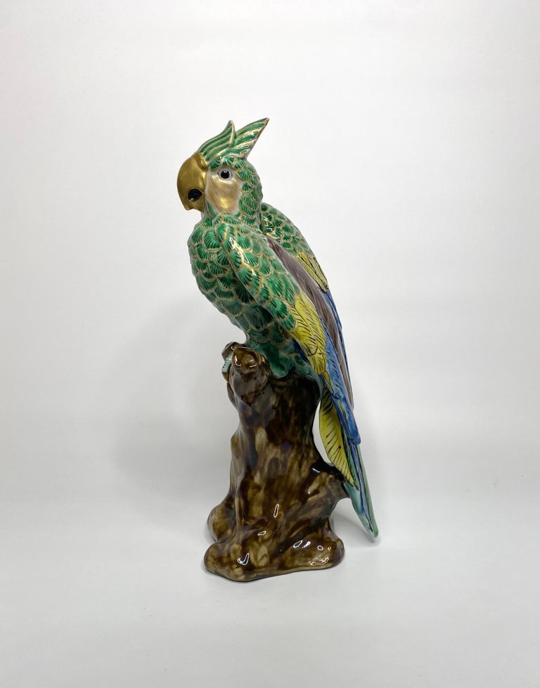 Kutani Porcelain Parrot, Japan, circa 1890, Meiji Period For Sale at ...