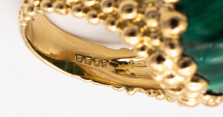 Kutchinsky 1972 London 18kt Yellow Gold Retro Cocktail Ring with ...