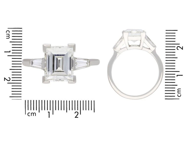 Kutchinsky Rectangular Step Cut Diamond Ring, circa 1975 For Sale at ...