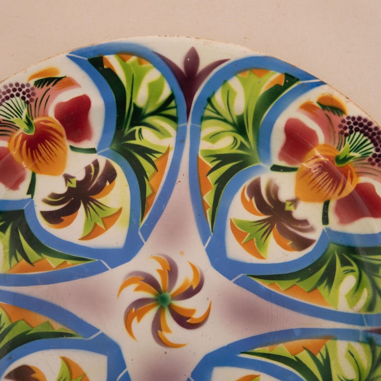 Kuznetsov Ceramic Plate, Rare Design, Russia, Early 20th Century For ...