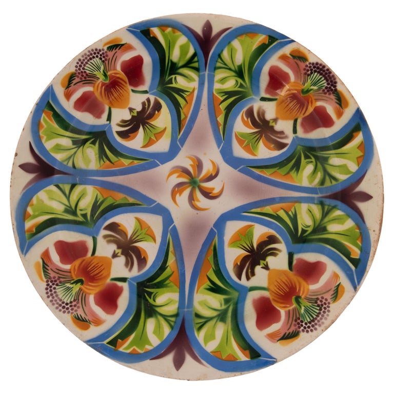 Kuznetsov Ceramic Plate, Rare Design, Russia, Early 20th Century For ...