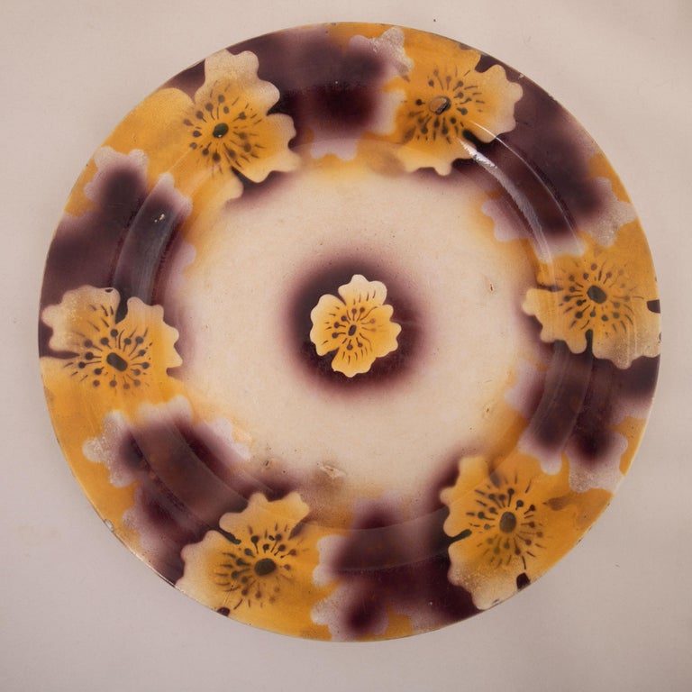 Kuznetsov Ceramic Plate, Russia, Early 20th Century For Sale at 1stDibs