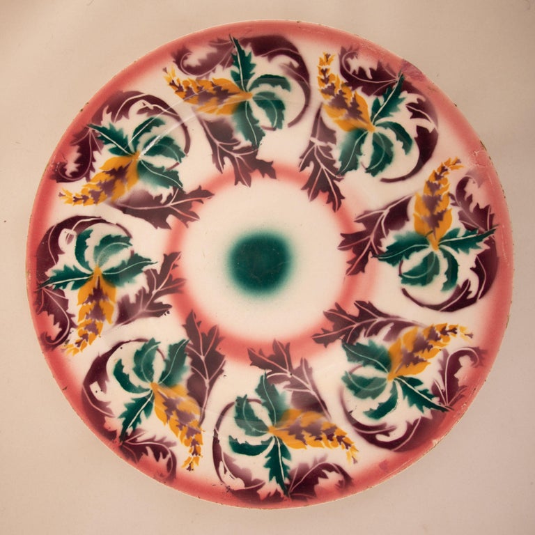 Kuznetsov Ceramic Plate, Russia, Early 20th Century For Sale at 1stDibs