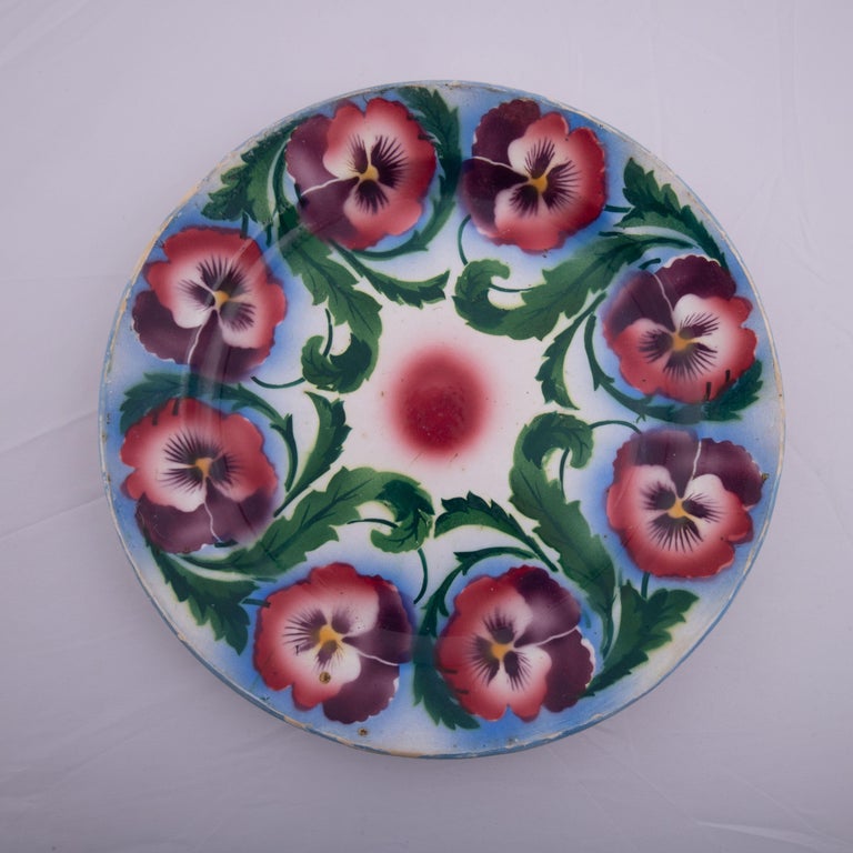 Kuznetsov Ceramic Plate, Russia, Early 20th Century For Sale at 1stDibs