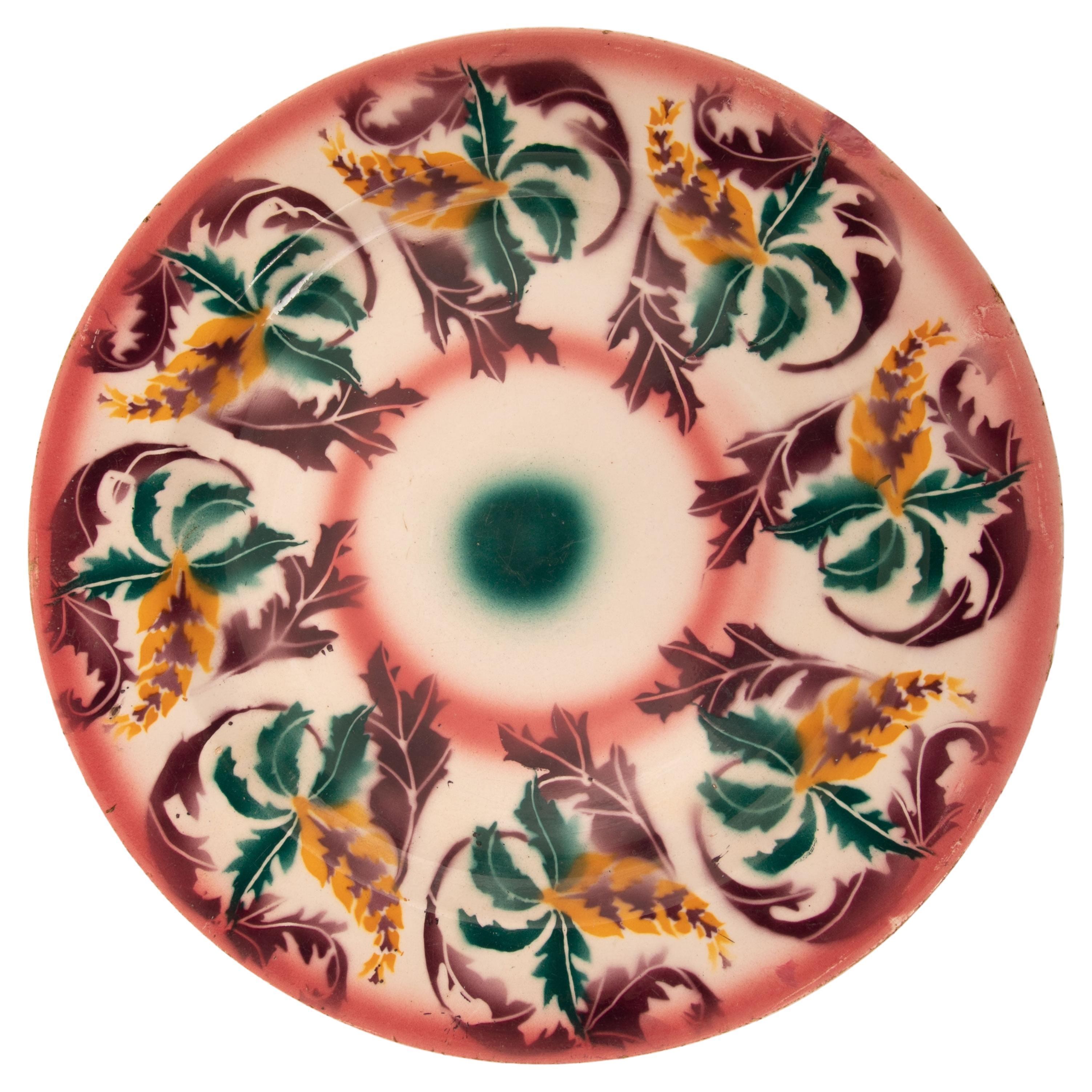 Kuznetsov Ceramic Plate, Russia, Early 20th Century at 1stDibs
