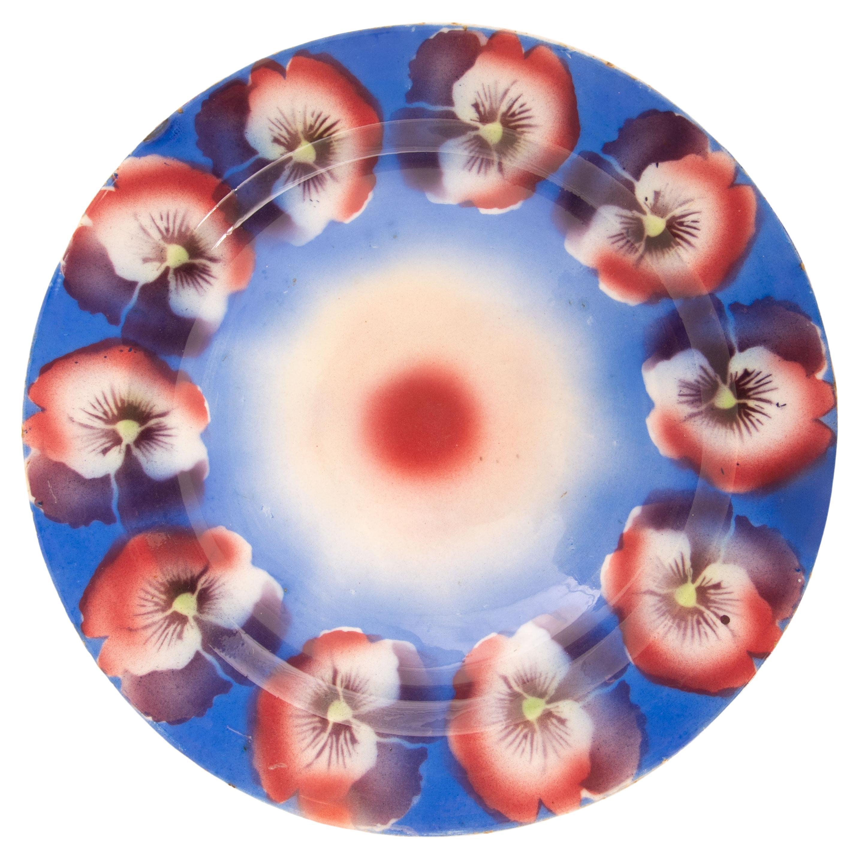 Kuznetsov Ceramic Plate, Russia, Early 20th Century For Sale at 1stDibs