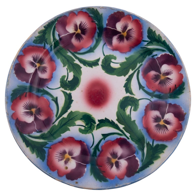 Kuznetsov Ceramic Plate, Russia, Early 20th Century For Sale at 1stDibs