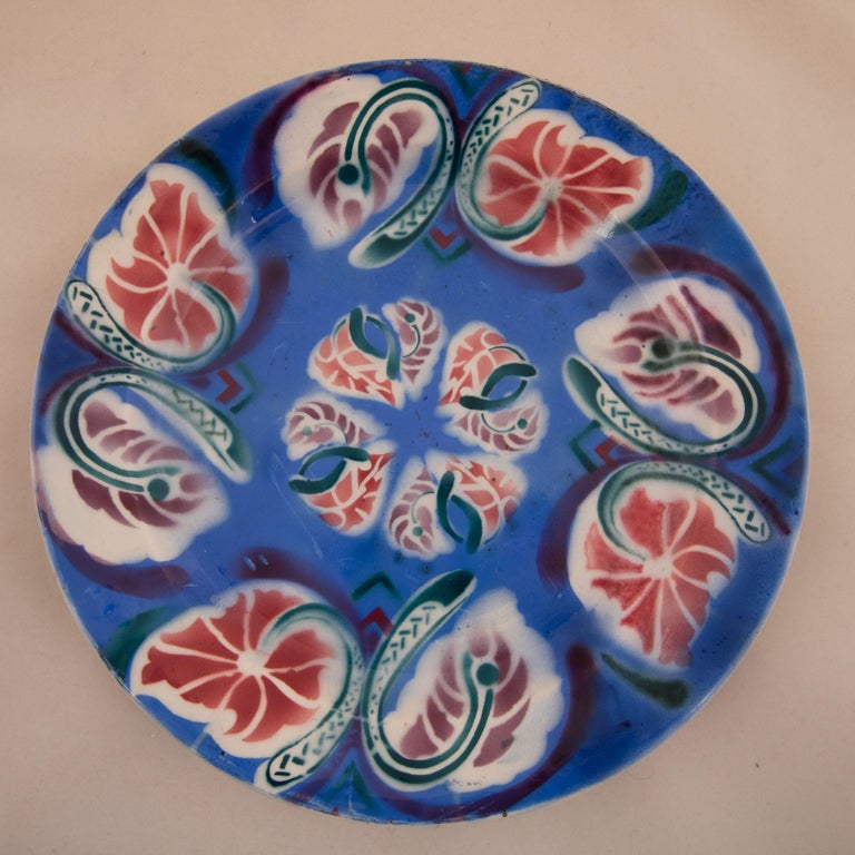 Kuznetsov Ceramic Plate, Rare Design, Russia, Early 20th Century at 1stDibs