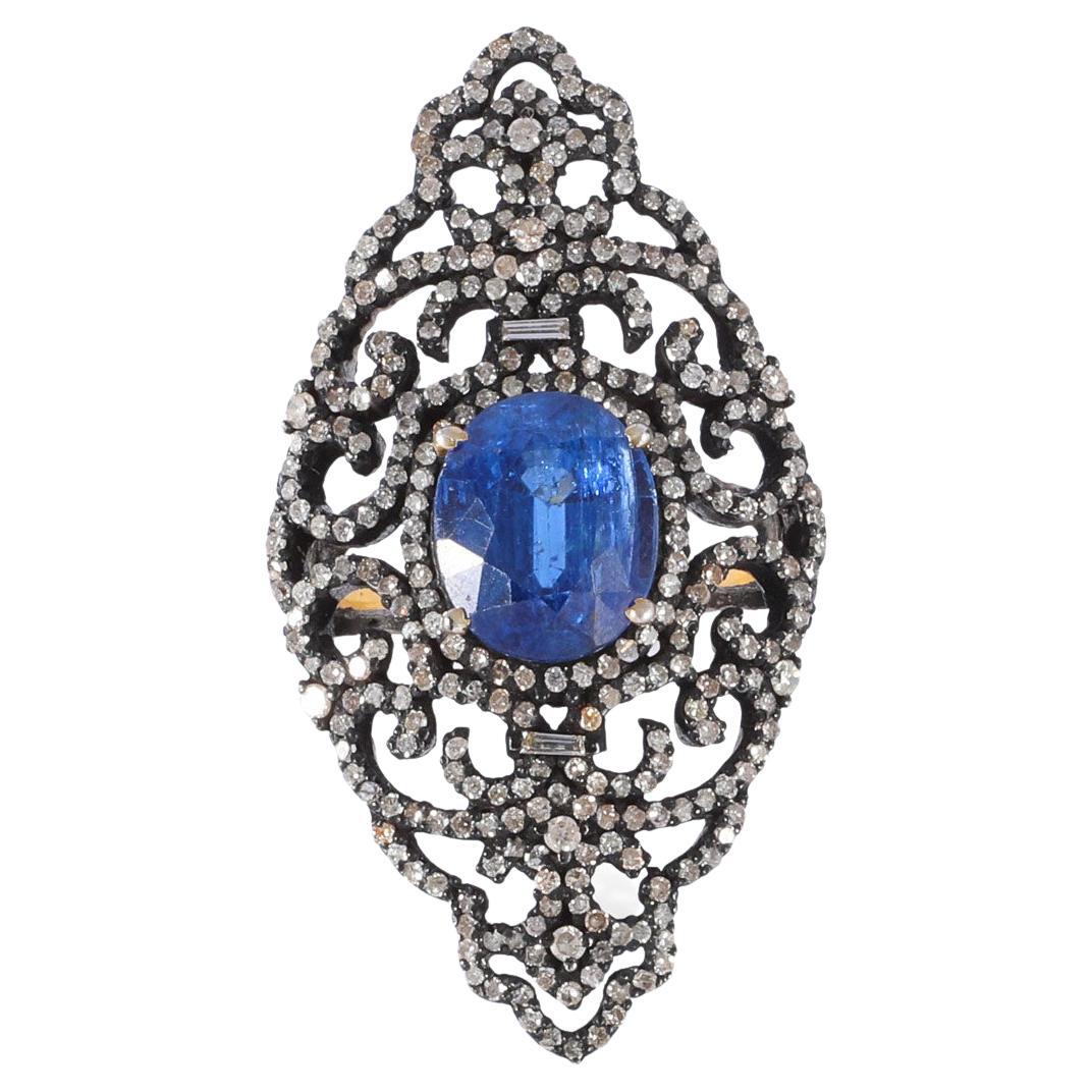 Diamond Lace Floral Cocktail Ring For Sale at 1stDibs