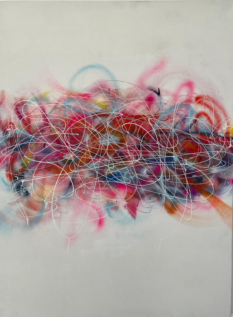 Kymm Swank - "Tantrum #8A " - mixed media on canvas For Sale at 1stDibs
