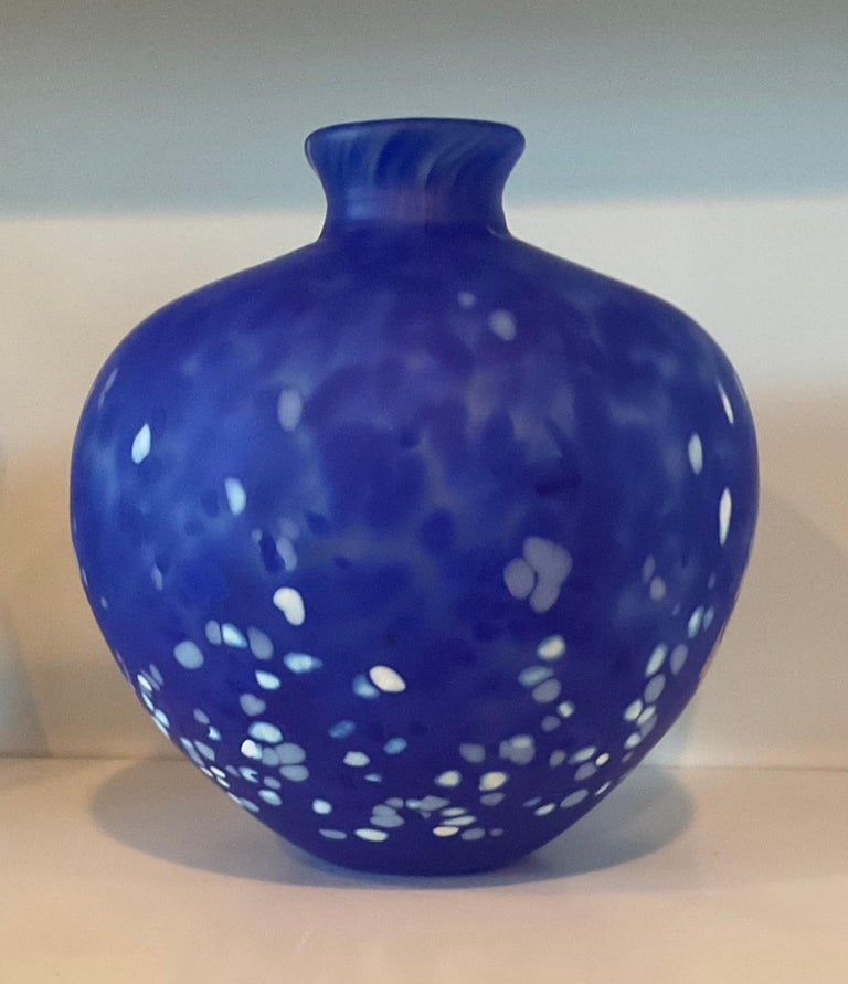 Kyohei Fujita Japanese Studio Glass Vase Signed by the Artist Vibrant ...