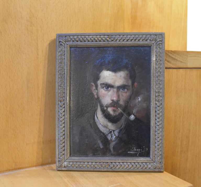 Léon Tanzi - Léon Tanzi (1846-1913) Portrait of a bearded man with a ...