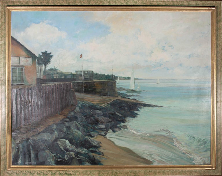 L. Coldrick - L. Coldrick - 1986 Oil, Coastal Village Scene For Sale at ...