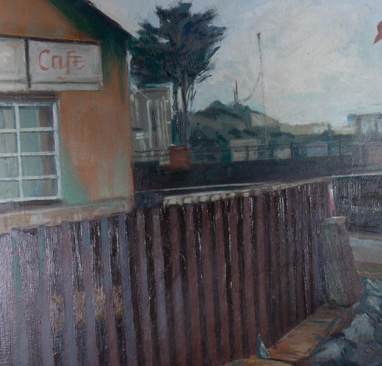 L. Coldrick - L. Coldrick - 1986 Oil, Coastal Village Scene For Sale at ...