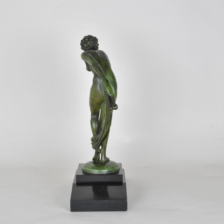 L Giannoni, Bronze Woman With A Veil, Signed, 1935, Art Deco at 1stDibs