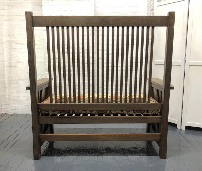 L and J.G. Stickley Oak Arts and Crafts Mission Bench For Sale at ...