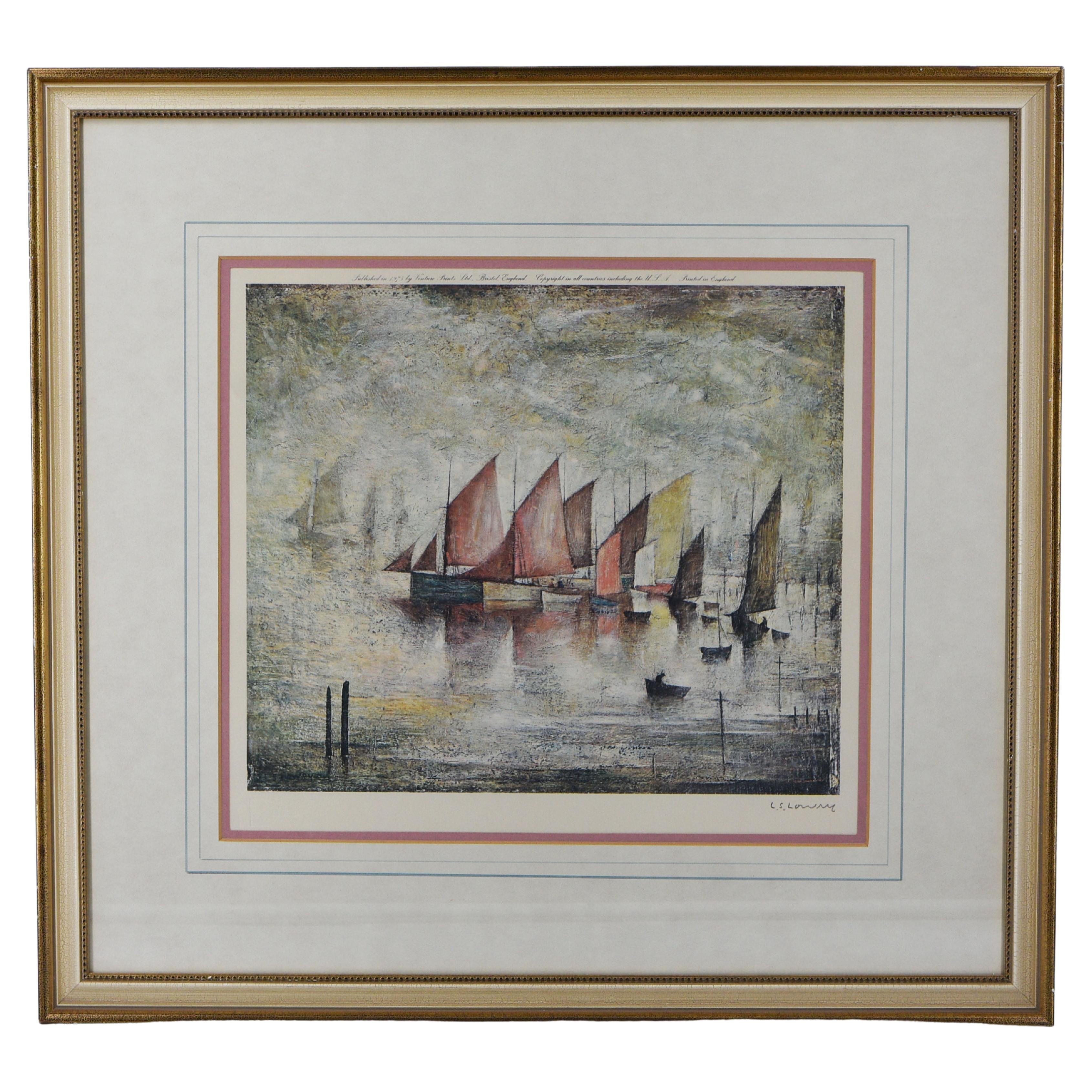 L S Lowry Signed Limited Edition Venture Print "Industrial Scene", 1974 ...