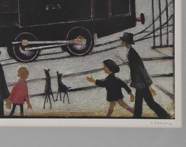 L S Lowry Signed Print The Level Crossing, 1973 For Sale at 1stDibs