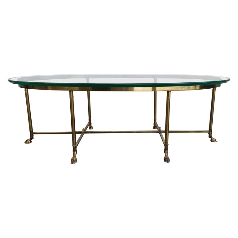 La Barge Brass and Glass Coffee Table at 1stDibs