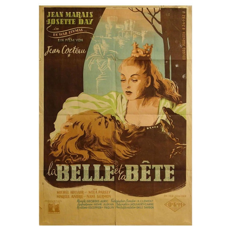 La Belle et la Bete / Beauty and The Beast, Unframed Poster, 1946 For ...