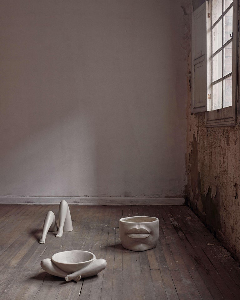 La Bocca Hand-Crafted Stone Bowl of Lips For Sale at 1stDibs
